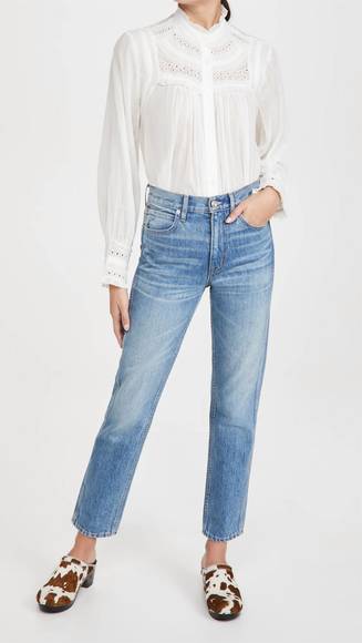 ba&sh | Tops | New Bash Leaf Blouse In Off White | Poshmark